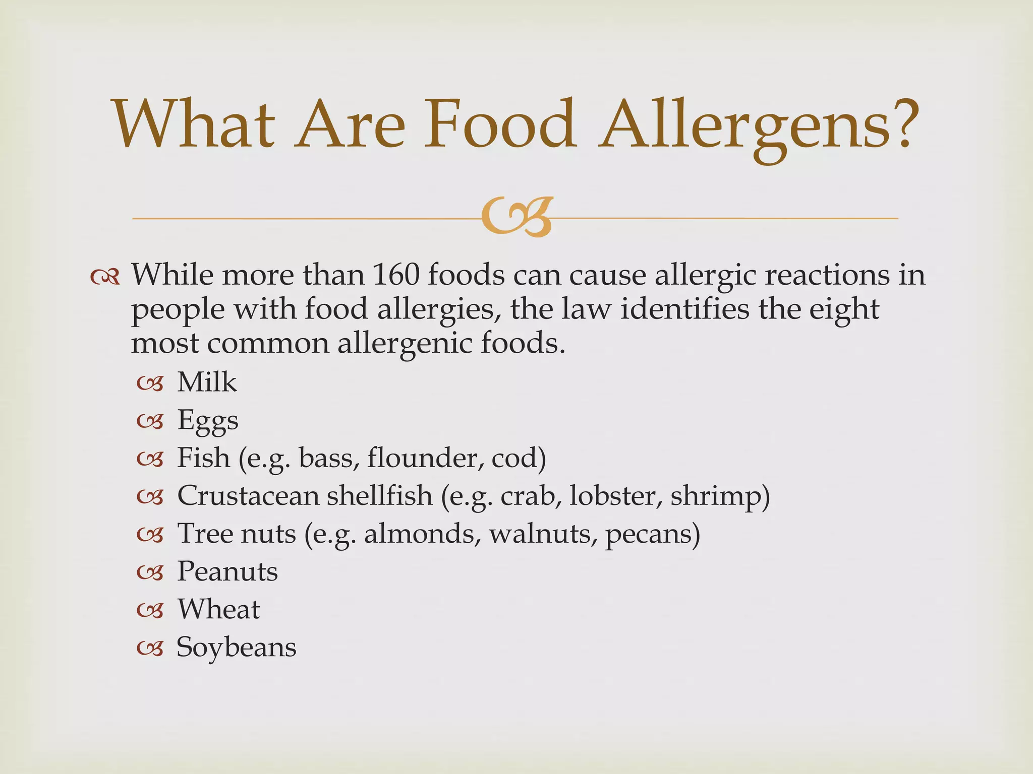 Food Allergen Awareness Training | PPTX