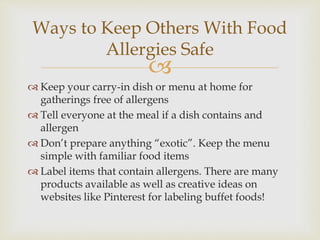 Food Allergen Awareness Training | PPTX