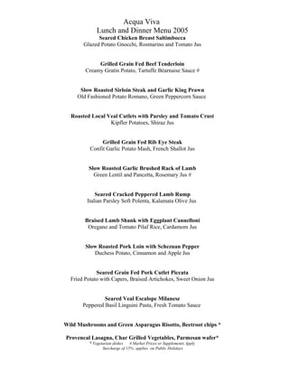 Acqua_Viva_Function_Menu_2005[1] | PDF