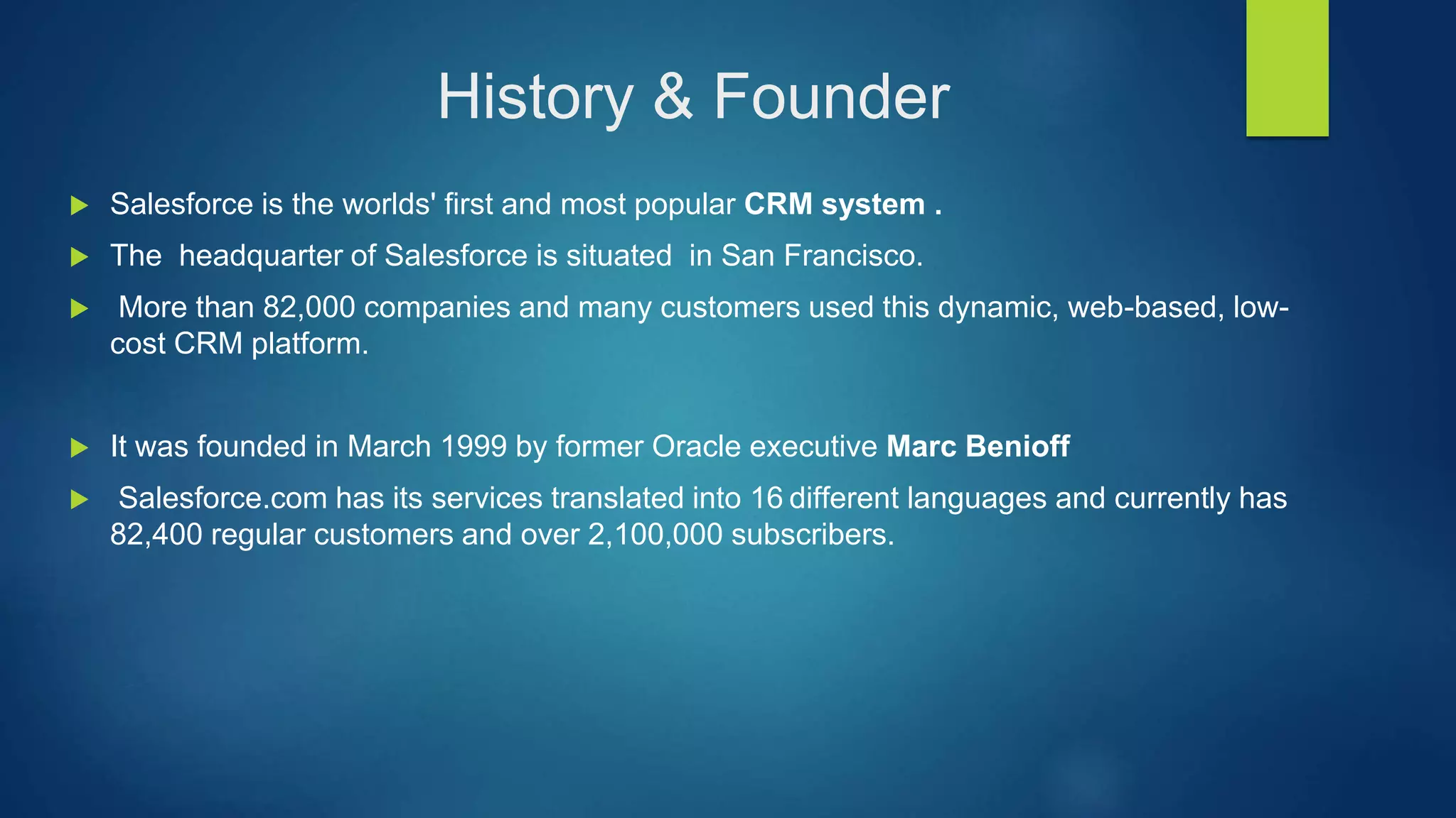 Introduction to salesforce ppt | PPTX