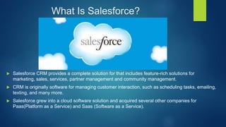 Introduction to salesforce ppt | PPTX