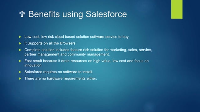 Introduction to salesforce ppt | PPTX | Cloud Computing | Internet