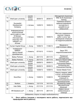 CMOC CV_Dastan | PDF