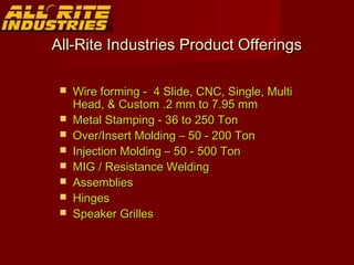 All-Rite Ind 2015 Corporate Presentation-Final | PPT