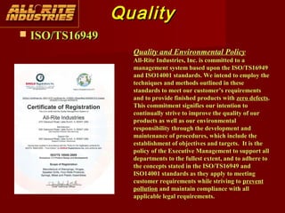 All-Rite Ind 2015 Corporate Presentation-Final | PPT