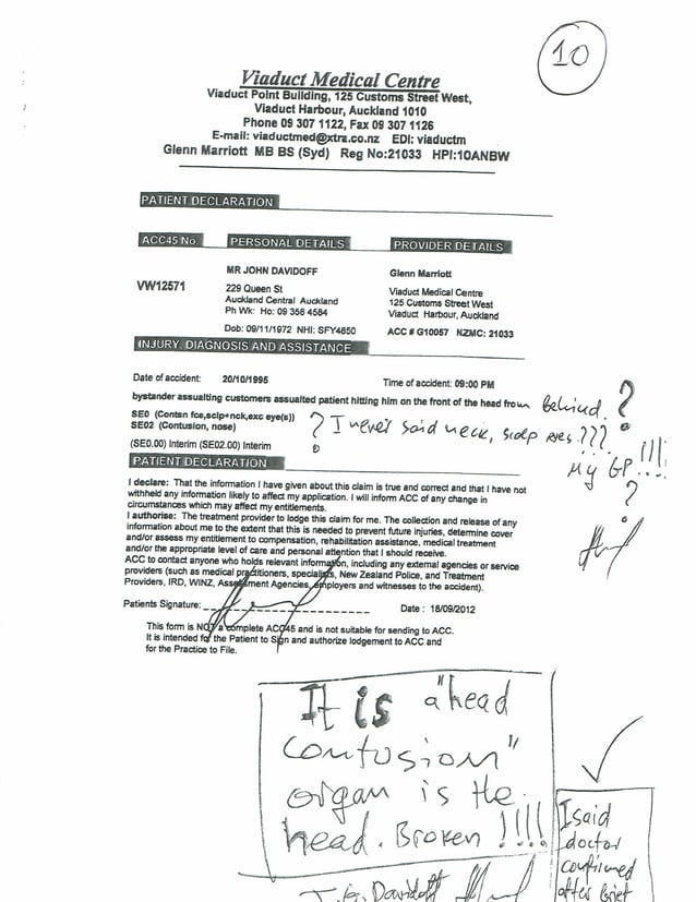 cranial fracture 41 pages evidence part 1 of 2 parts from mr. john g ...