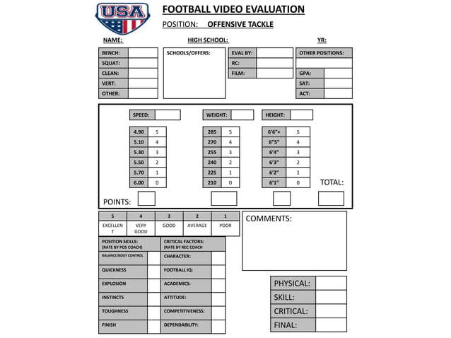 STEVEN CIOCCI USA FOOTBALL OFFENSIVE LINE MANUAL | PPTX | College ...