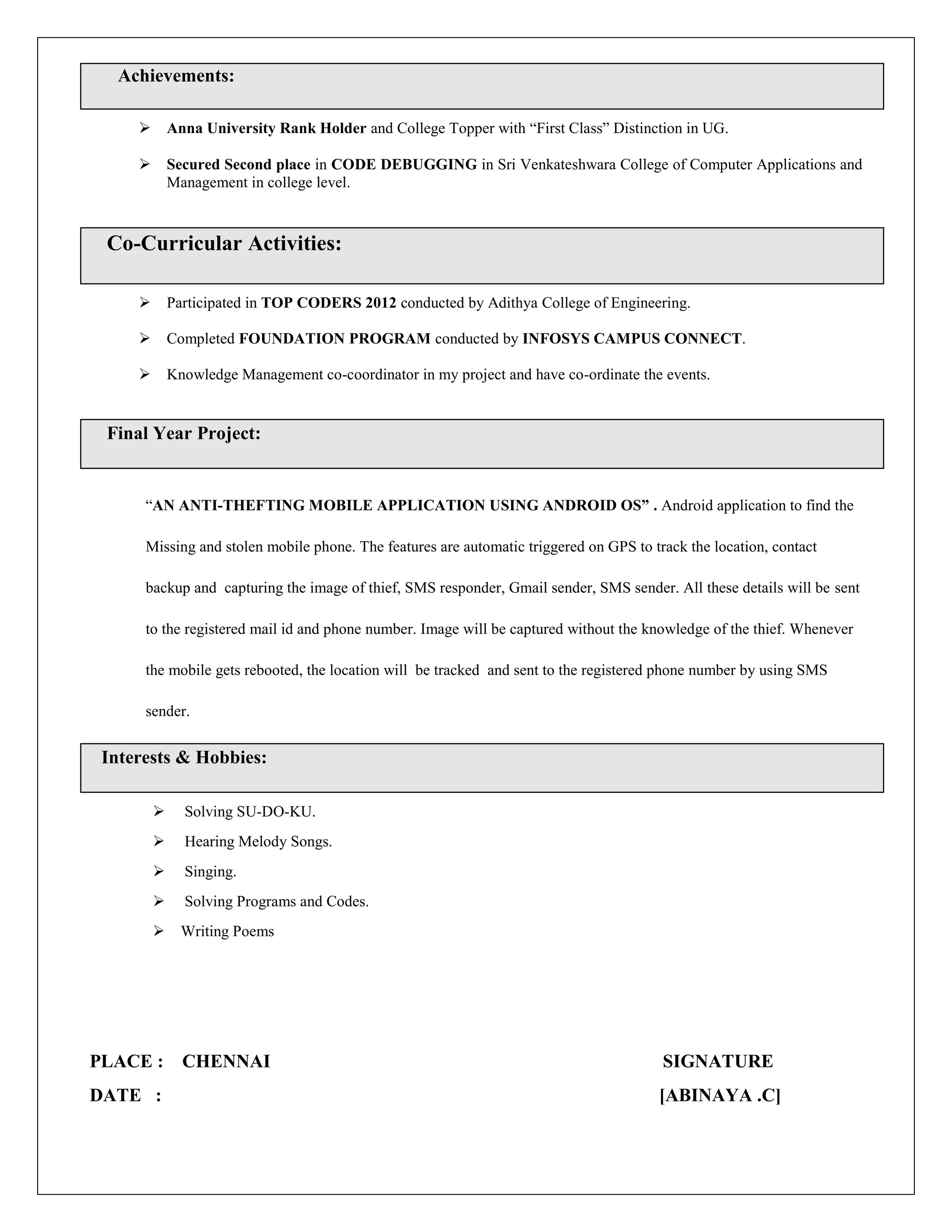 ABINAYA_RESUME | PDF