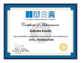 SK - CITA F Certificate | PDF