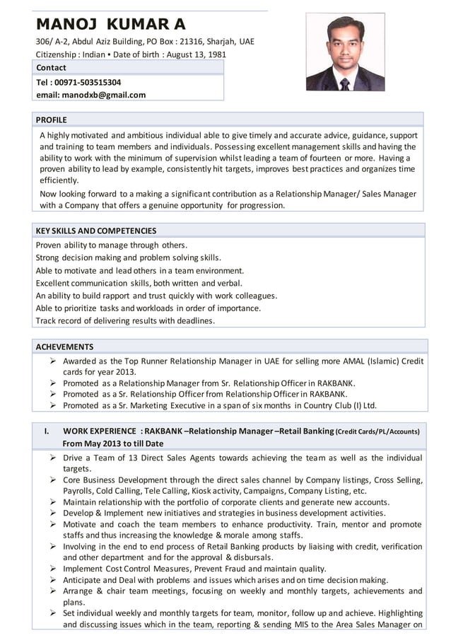 MANOJ KUMAR A 2 cv | PDF