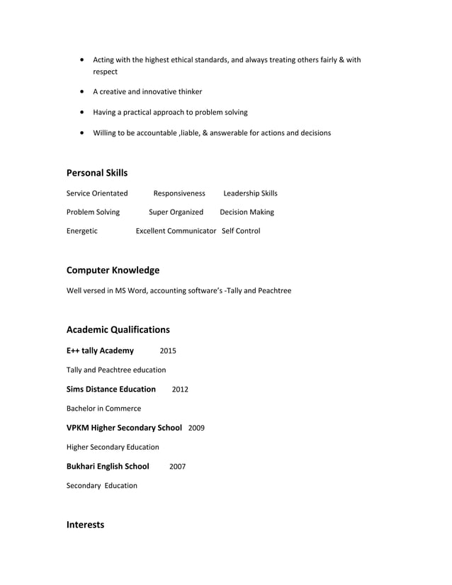 basheer cv | RTF