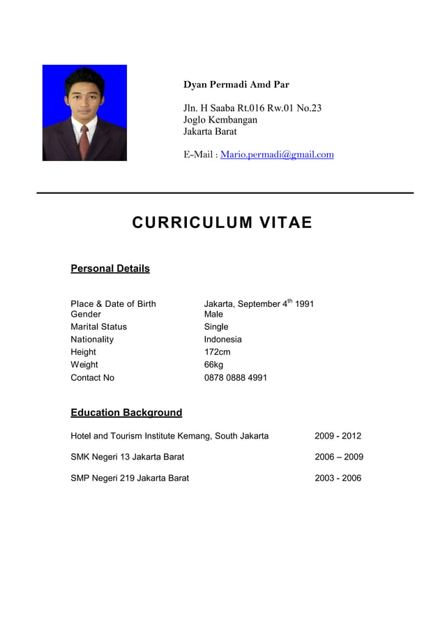 Dyan Permadi CV | PDF