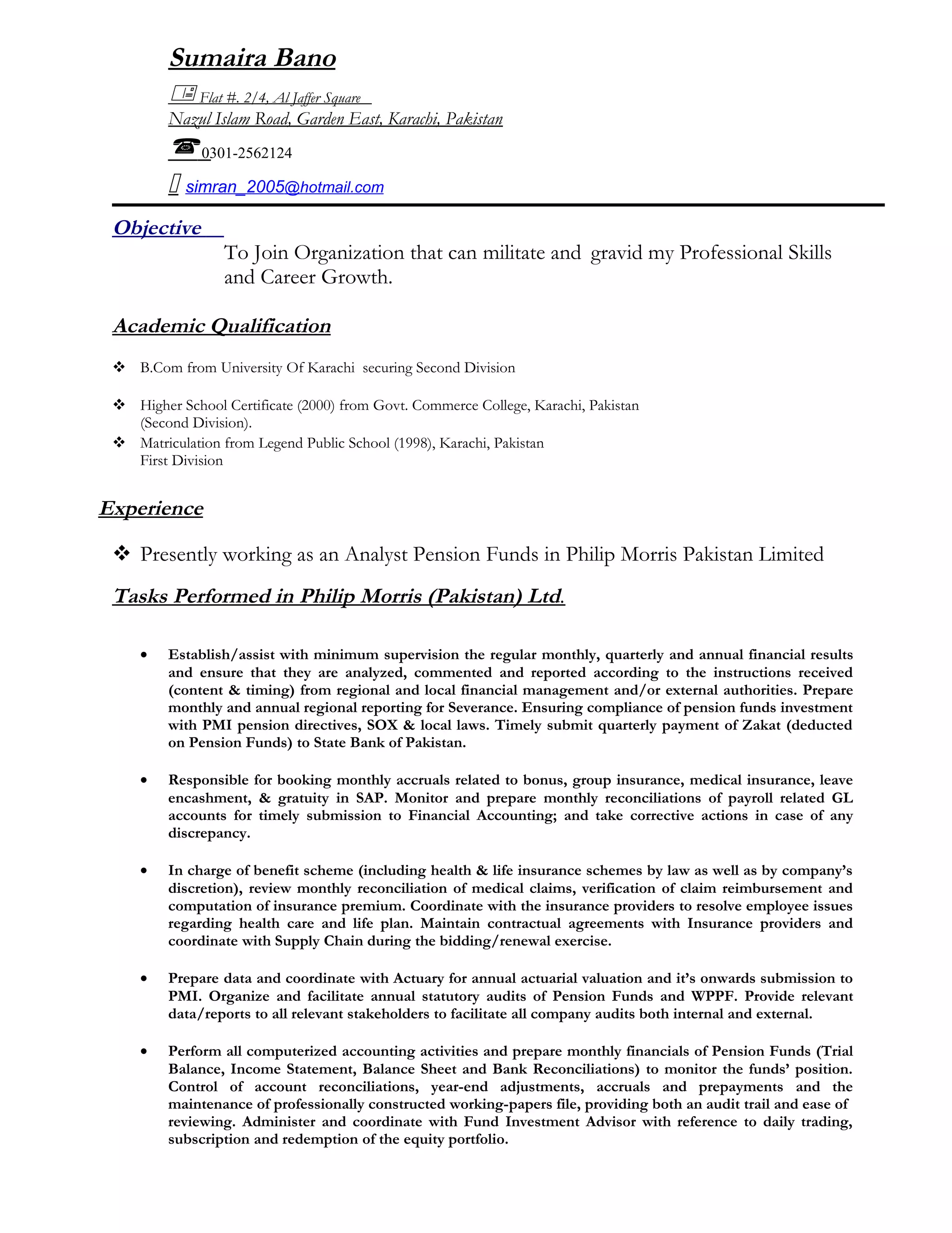 Sumaira(CV) | DOC