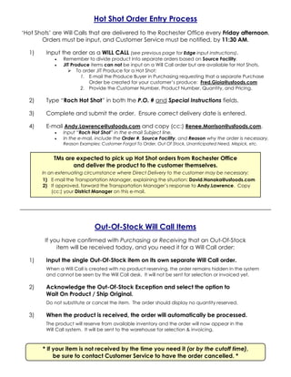 Will Call Guide | PDF
