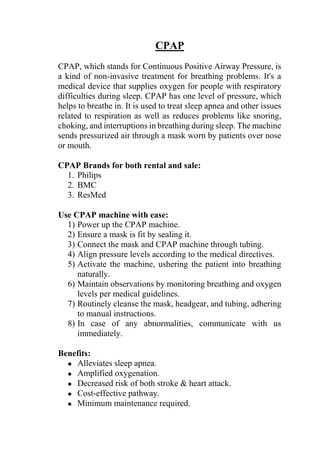 F7 MEDICAL EQUIPMENT ALL PRODUCTS .docx | Lung and Respiratory Health ...