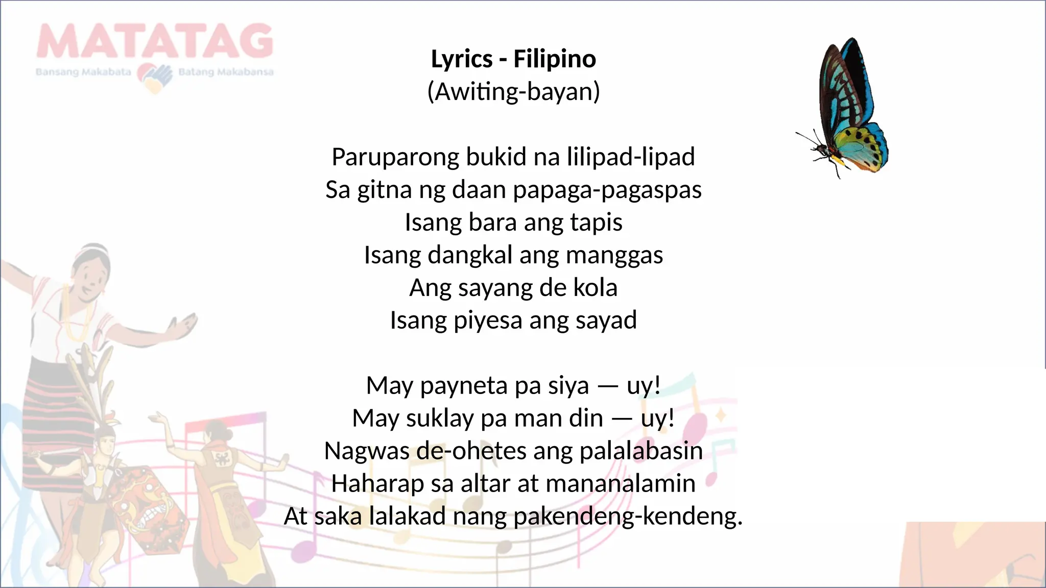 awiting bayan sa panahon ng katutubong panitikan | PPTX