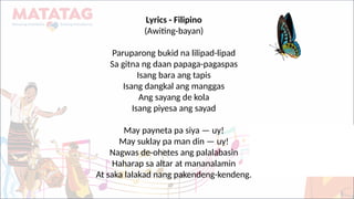 awiting bayan sa panahon ng katutubong panitikan | PPTX