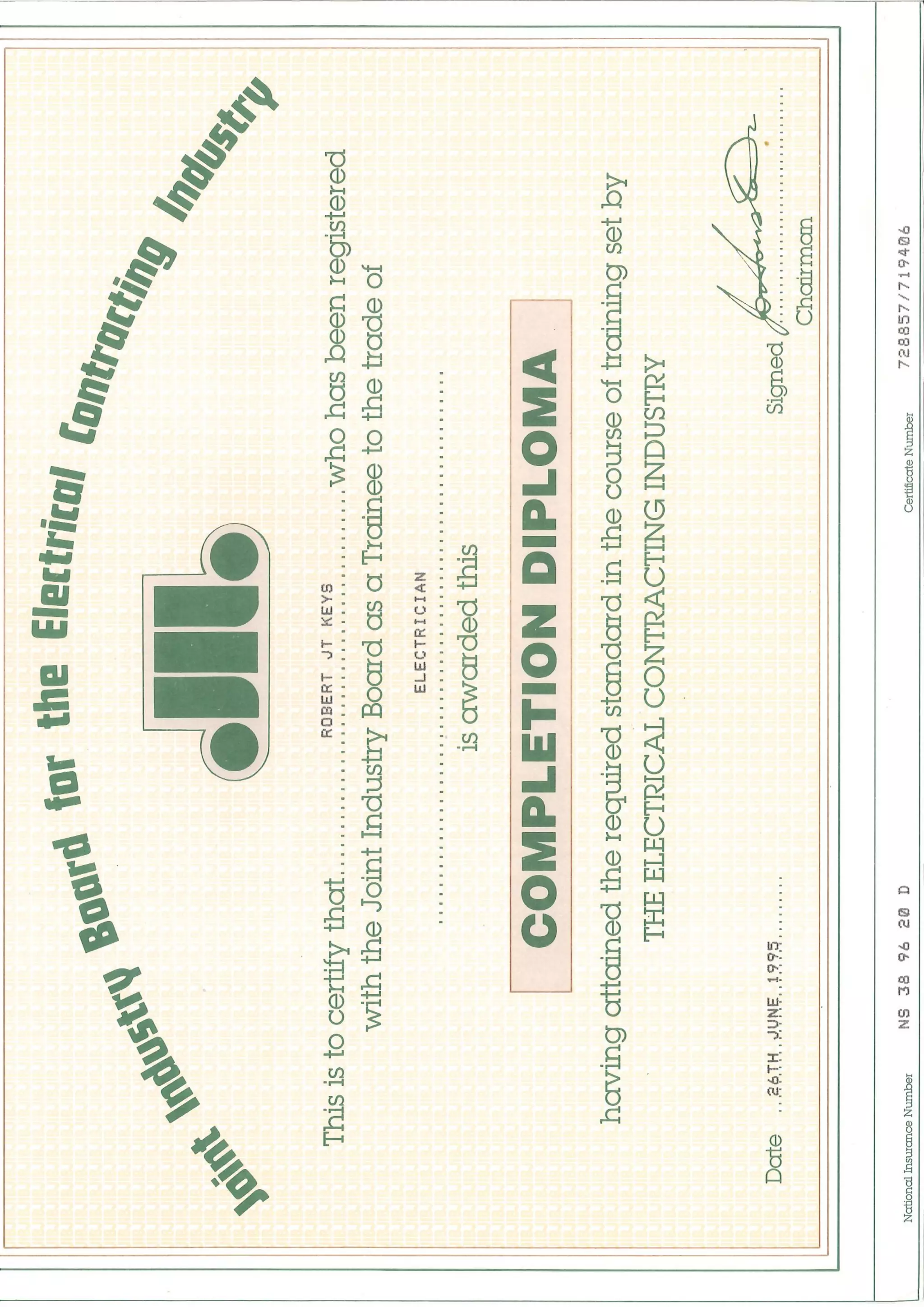 Completion diploma (1995) | PDF