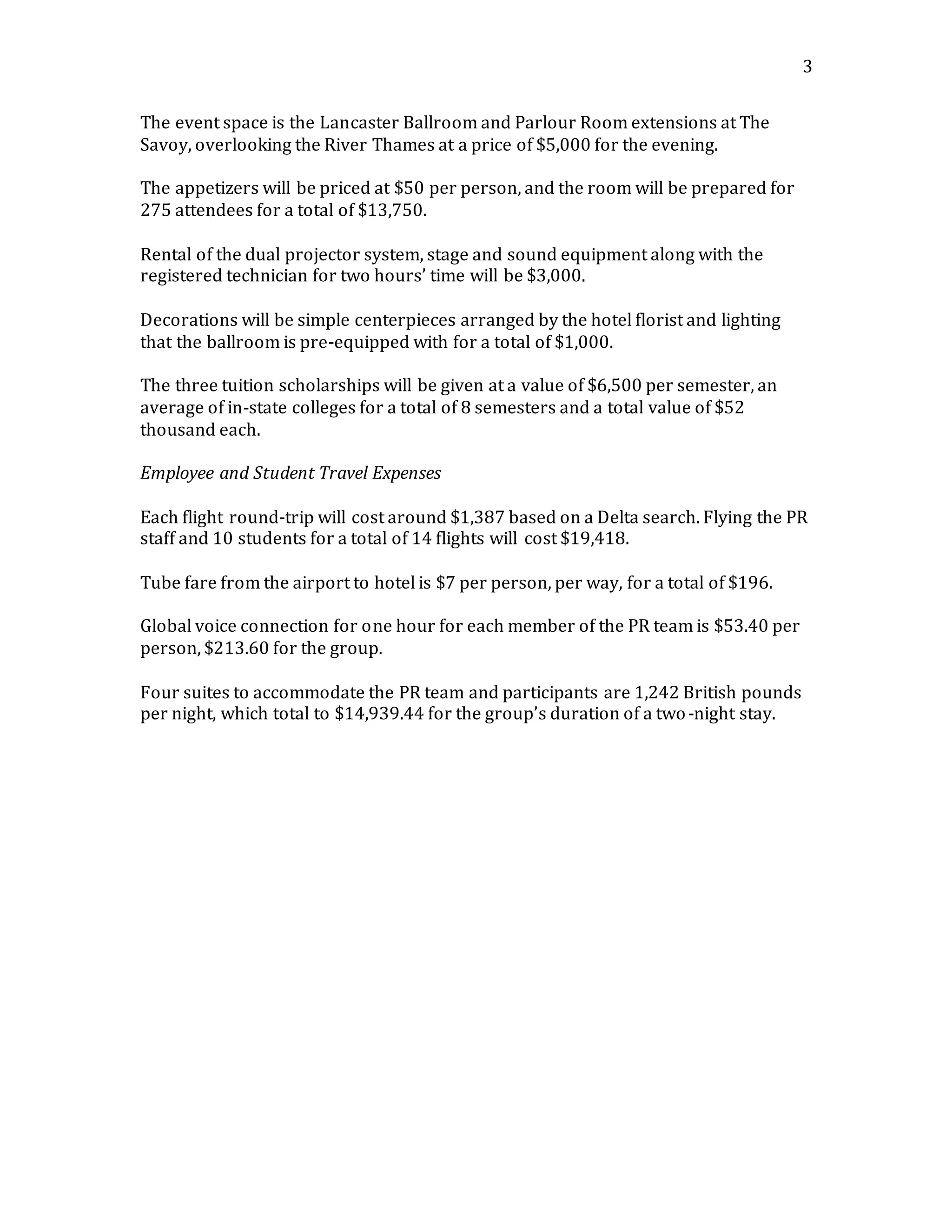 PWC Corporate Communications Budget | DOCX