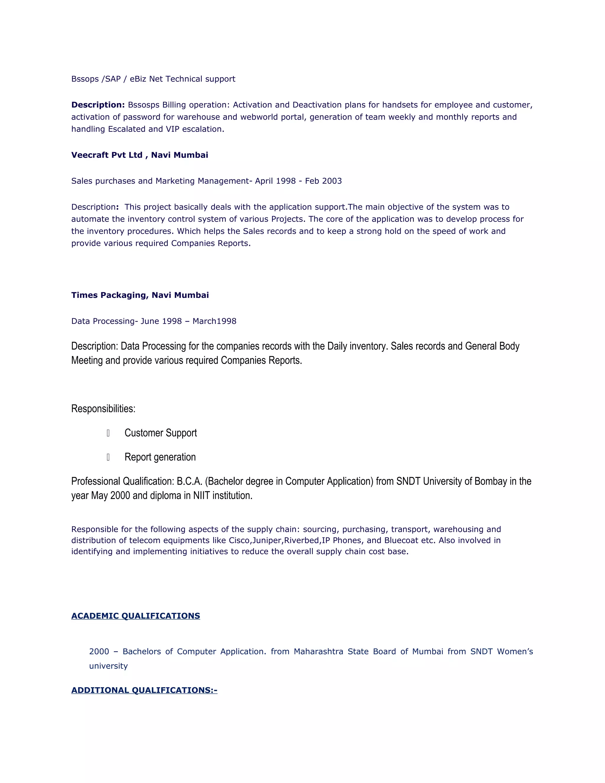 Vilma Resume | DOC