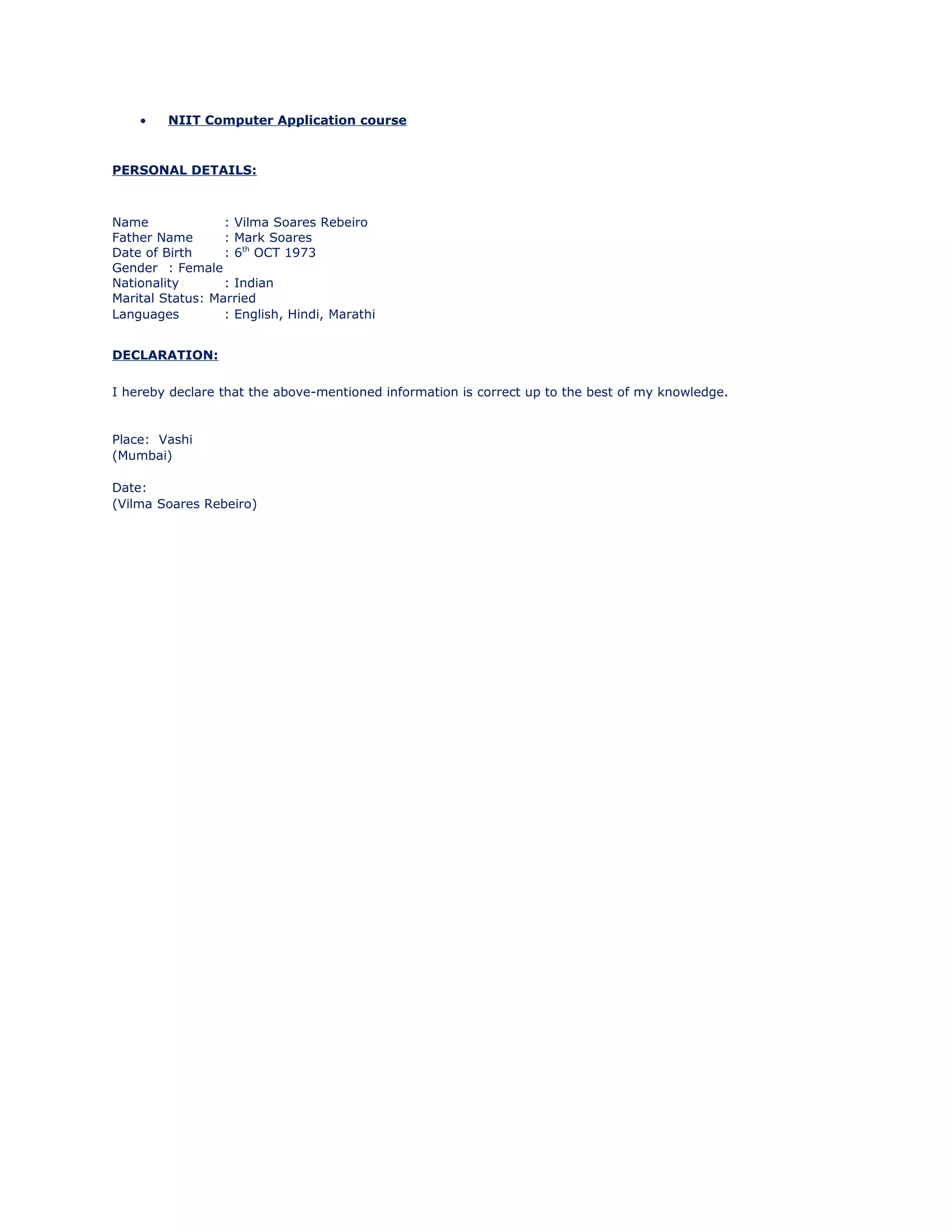 Vilma Resume | DOC