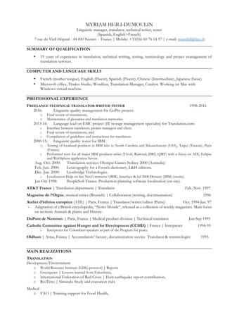 MYRIAM HEILI-DUMOULIN cV | PDF | Business | Business and Finance