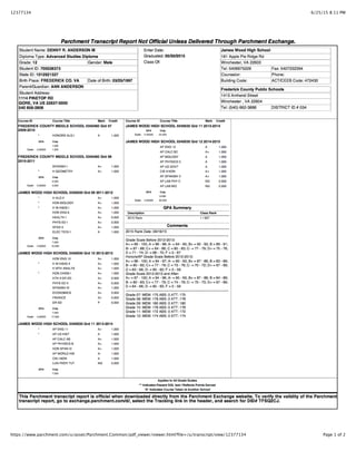 Parchment Official Transcript | PDF