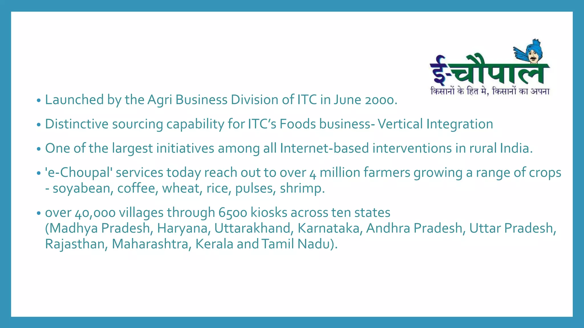 ITC E-Choupal | PPTX