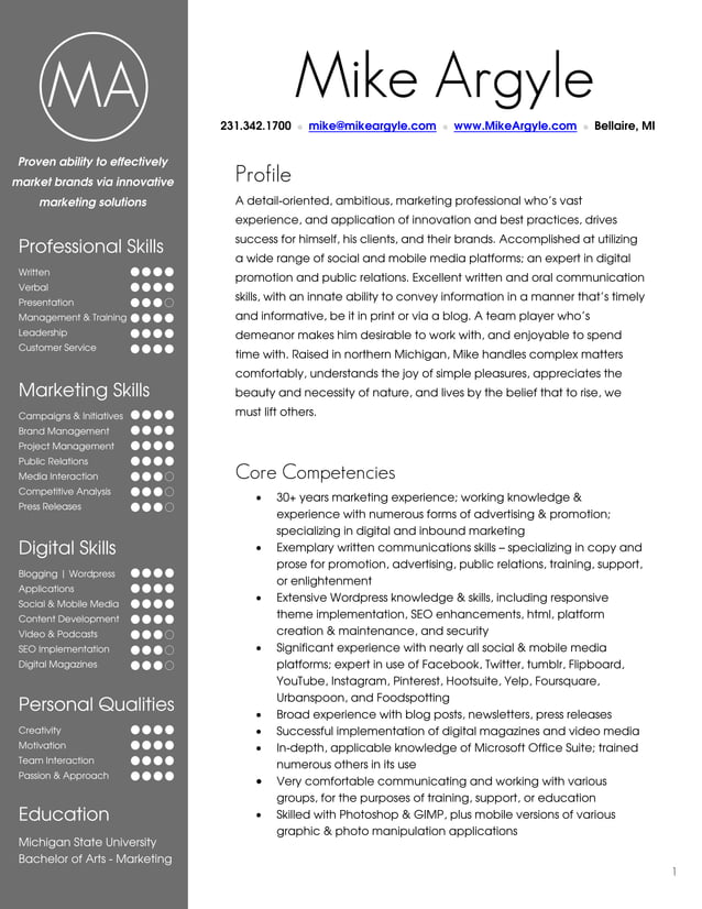 MikeArgyleResume | PDF MikeArgyleResume | PDF