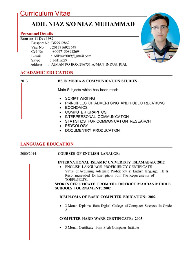 Adil uae cv | PDF