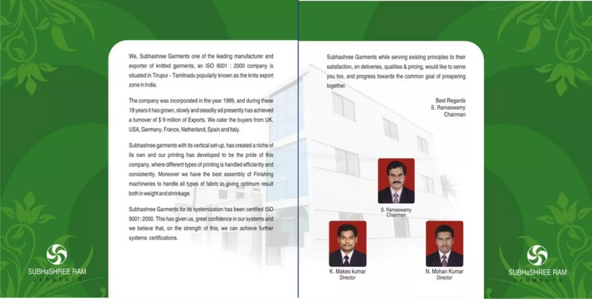 Subhashree Ram Garments Profile | PDF