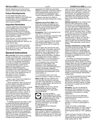 IRS Form 8300.pdf | Business Accounting & Finance | Business