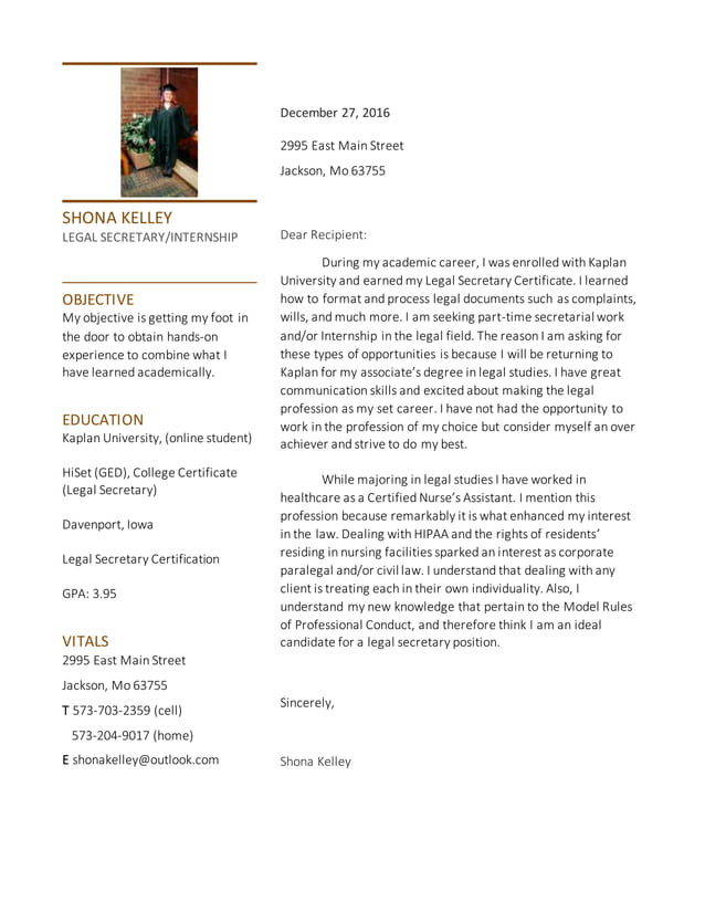 Shona's Cover Letter | PDF