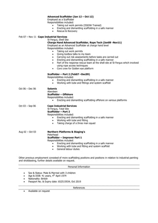 Robert G Morrison CV | PDF