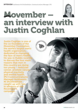 Movember – an interview with Justin Coghlan | PDF