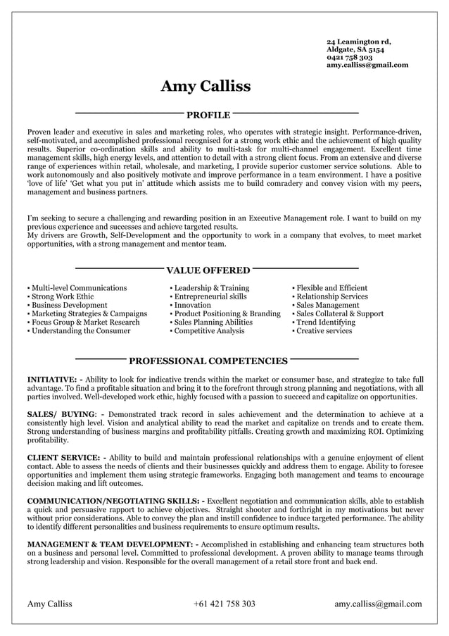 Amy Calliss - Resume | PDF | Free Download