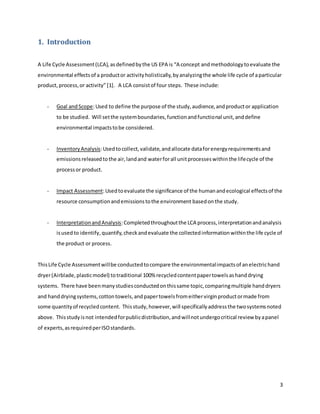 Life Cycle Assessment final report | DOCX