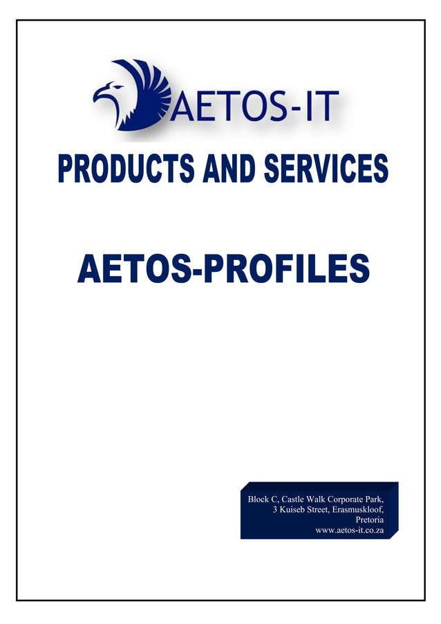 AETOS-IT PRODUCTS AND SERVICES PROFILES | PDF