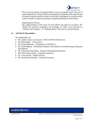 AETOS-IT PRODUCTS AND SERVICES PROFILES | PDF