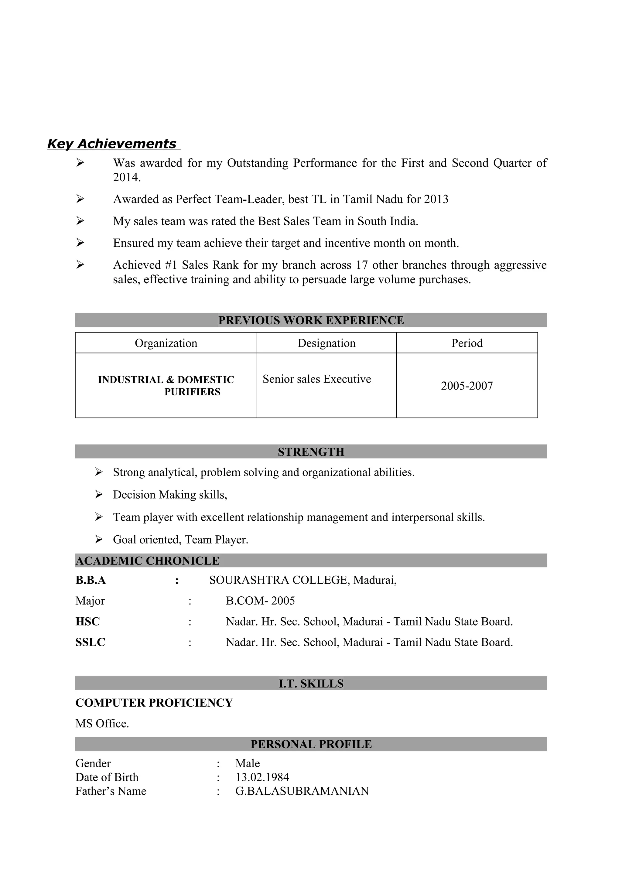 PERIYASWAMY RESUME | DOC