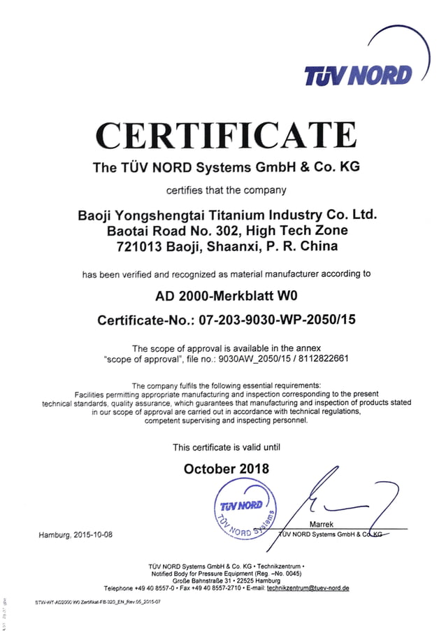 PED Certificate | PDF