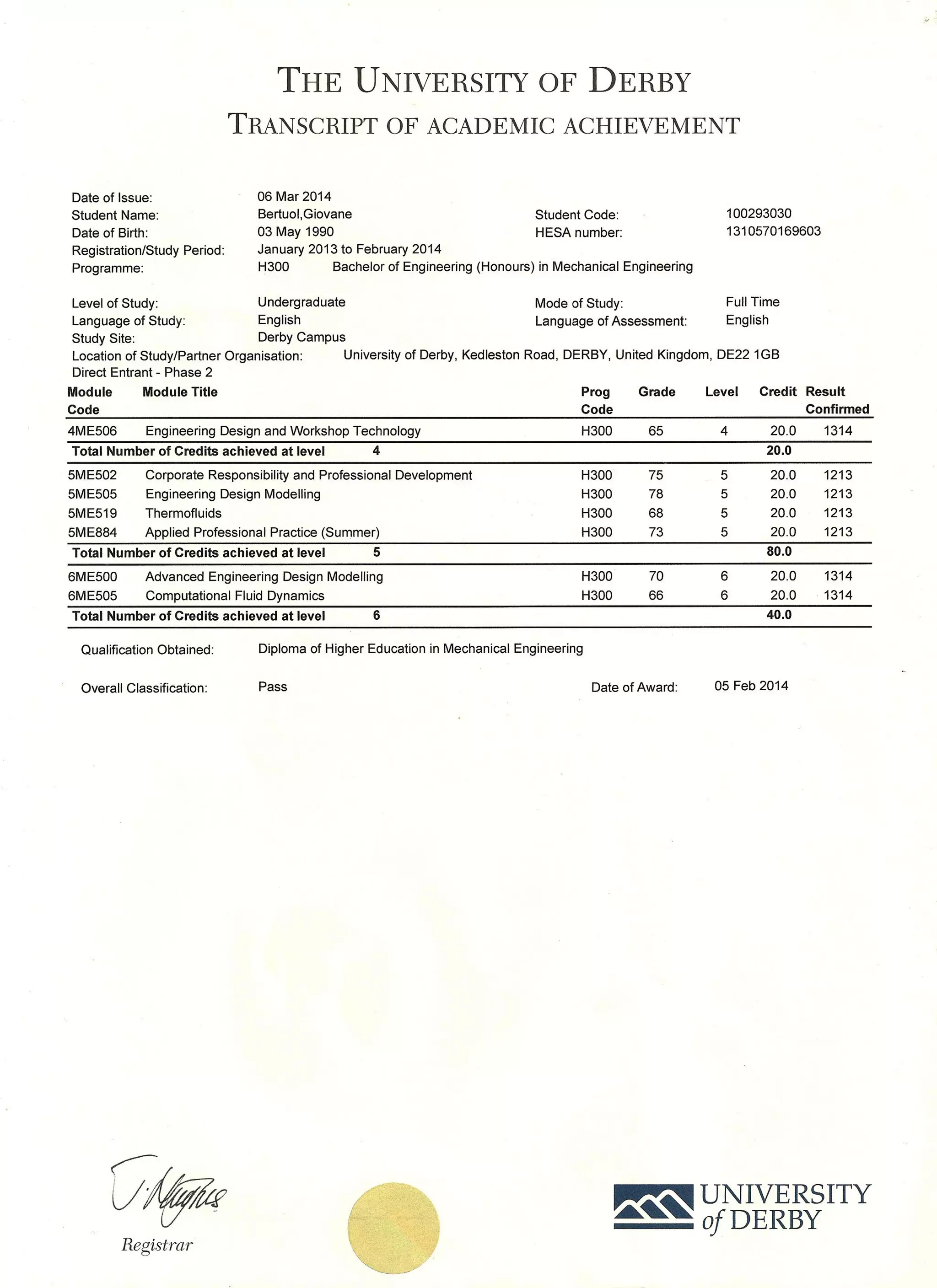 University of Derby Diplomas | PDF