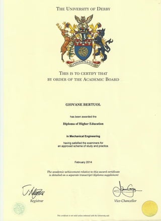 University of Derby Diplomas | PDF