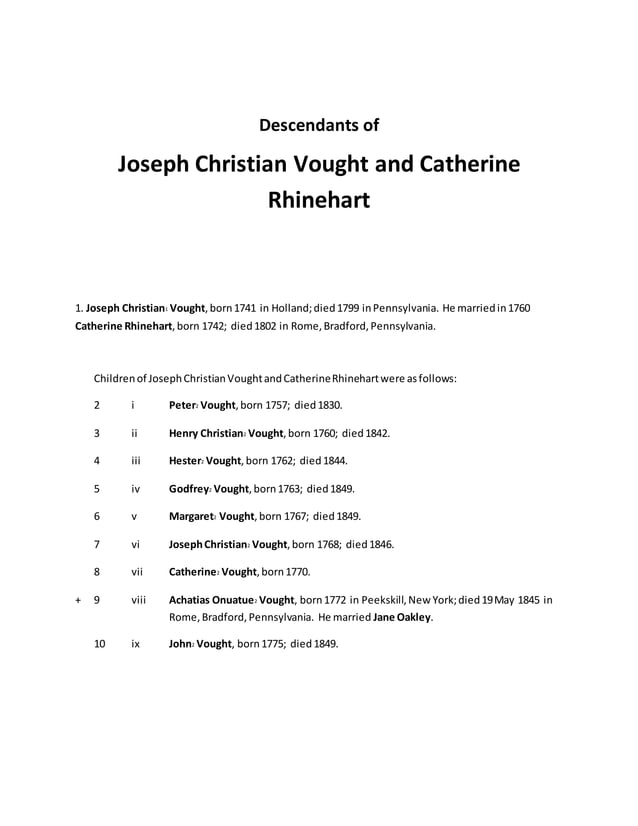 Joseph Christian Vought | PDF