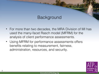 Performance Assessments with MFRM | PPT