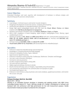 Himanshu Sharma, Resume | PDF