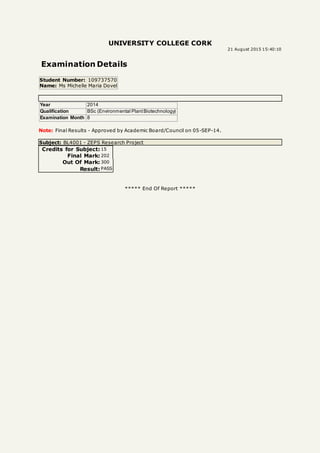 BSc Transcripts | PDF