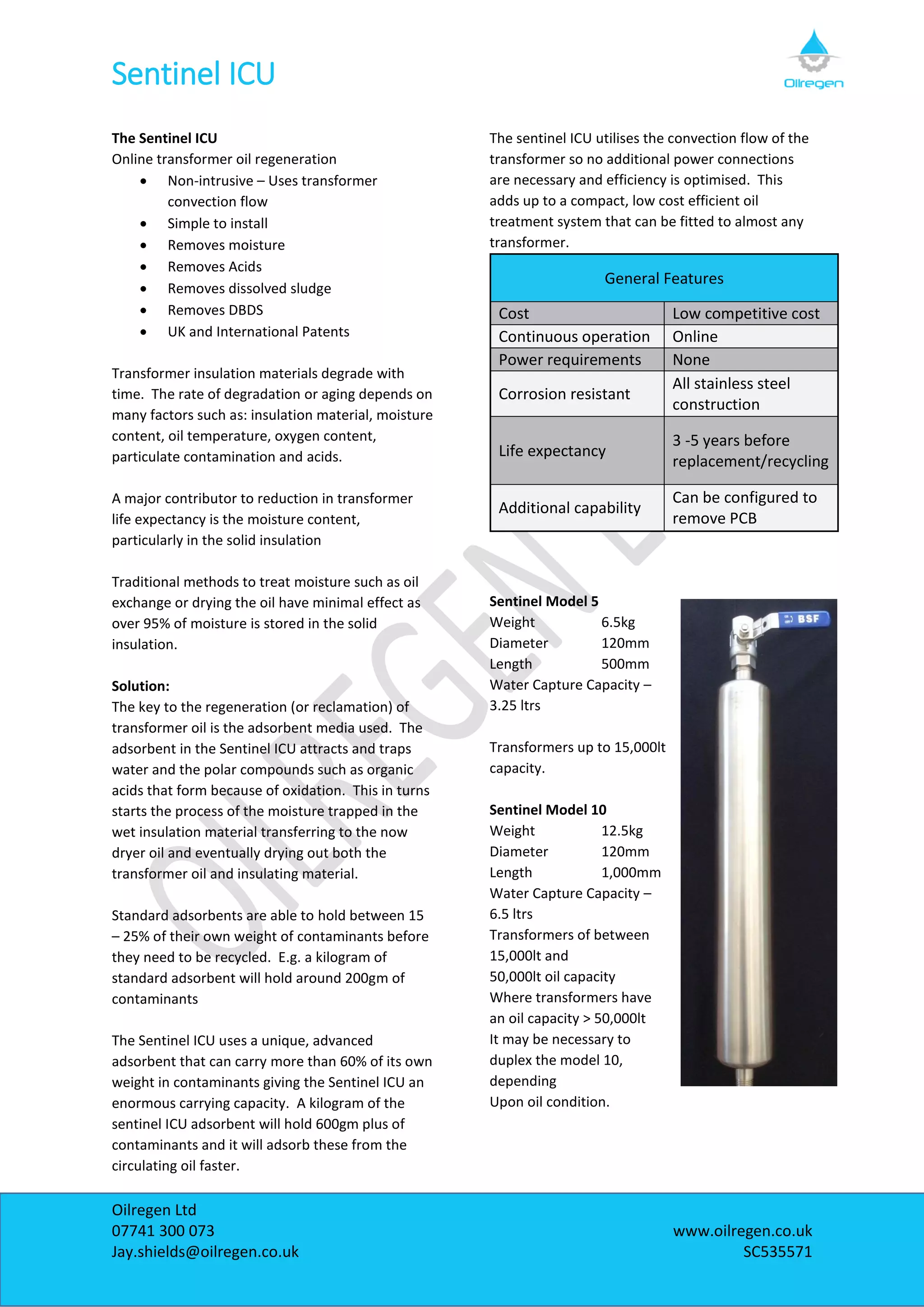 Sentinel ICU Oilregen | PDF