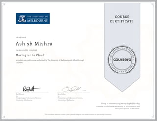'Coursera - Moving to the Cloud | PPT