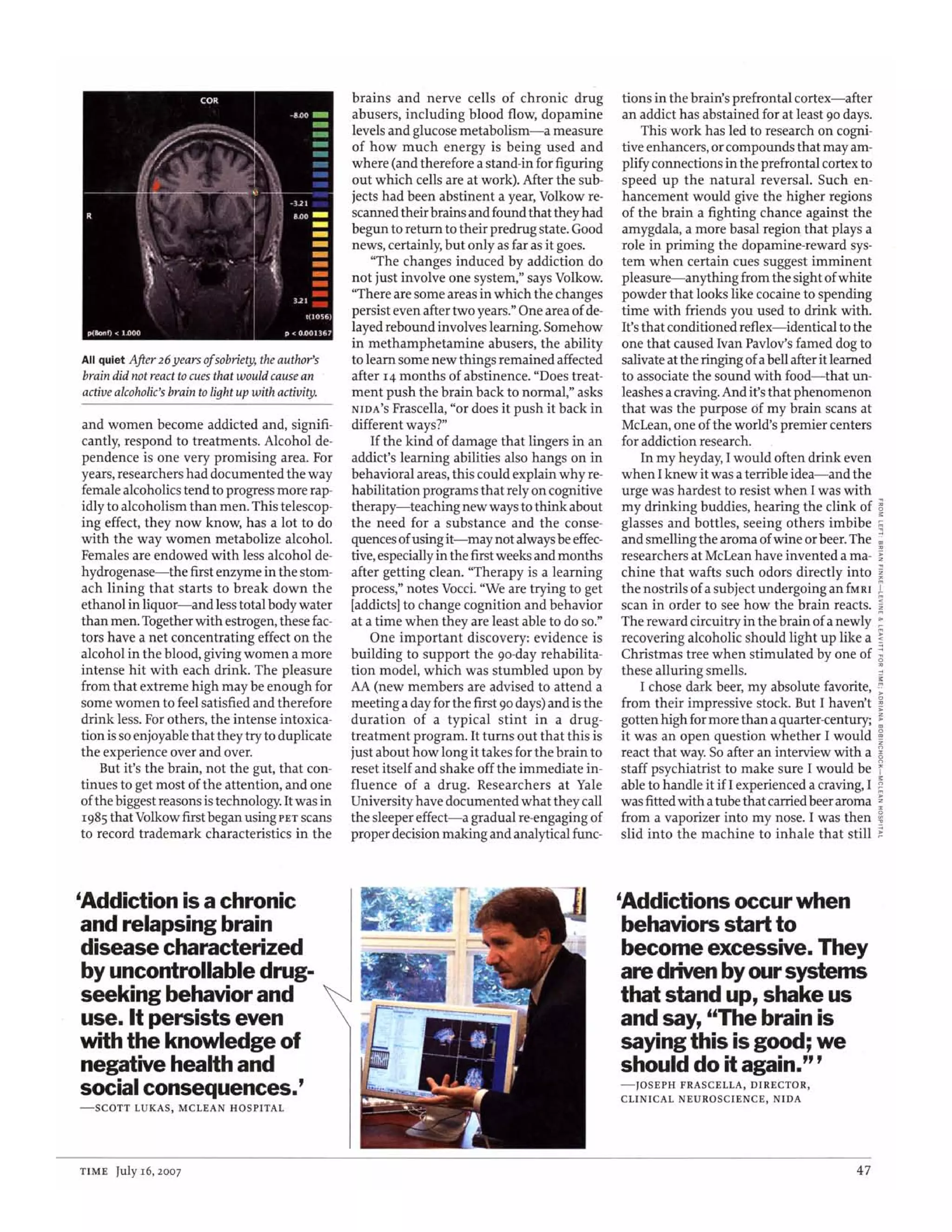 Time magazine cover story | PDF | Substance Abuse | Diseases and Conditions